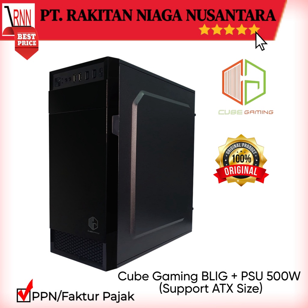 Jual Cube Gaming BLIG + PSU 500W - Casing Support ATX Size | Shopee Indonesia