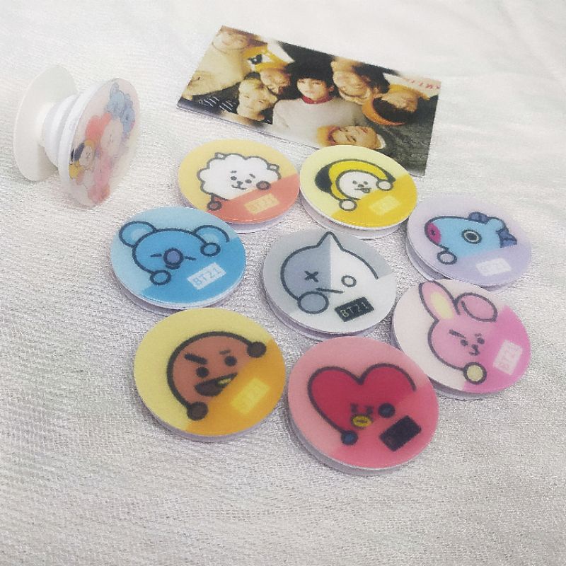 Jual pop socket BTS pop soket BT21 popsoket kpop bulat | Shopee Indonesia