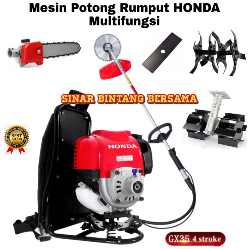 Jual Mesin Potong Rumput Honda 4 Tak Komplit 5 Mata Pisau Multifungsi | Shopee Indonesia