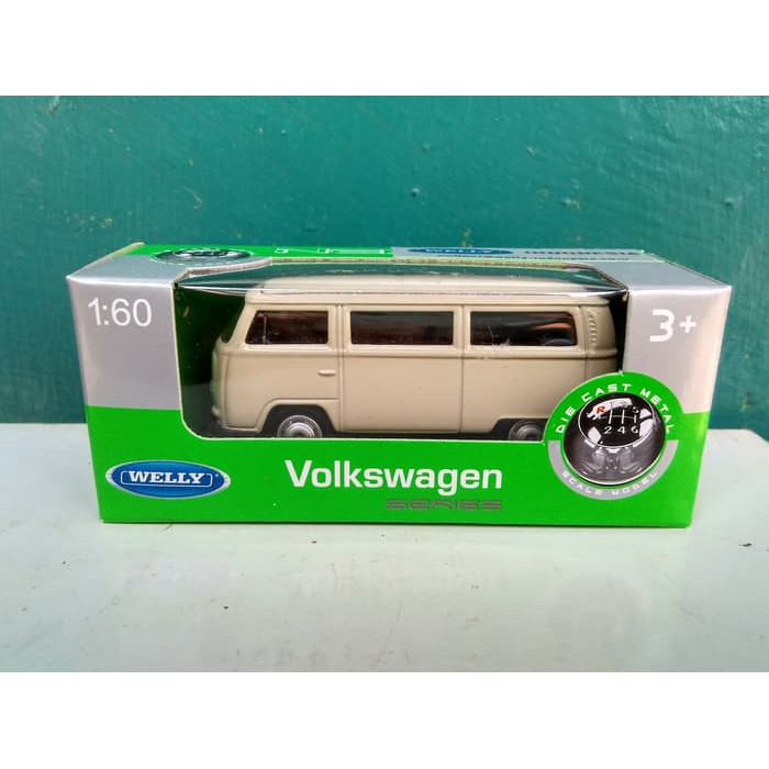 Jual Diecast Volkswagen VW bus T2 1972 cream miniatur mobil Welly Nex ...