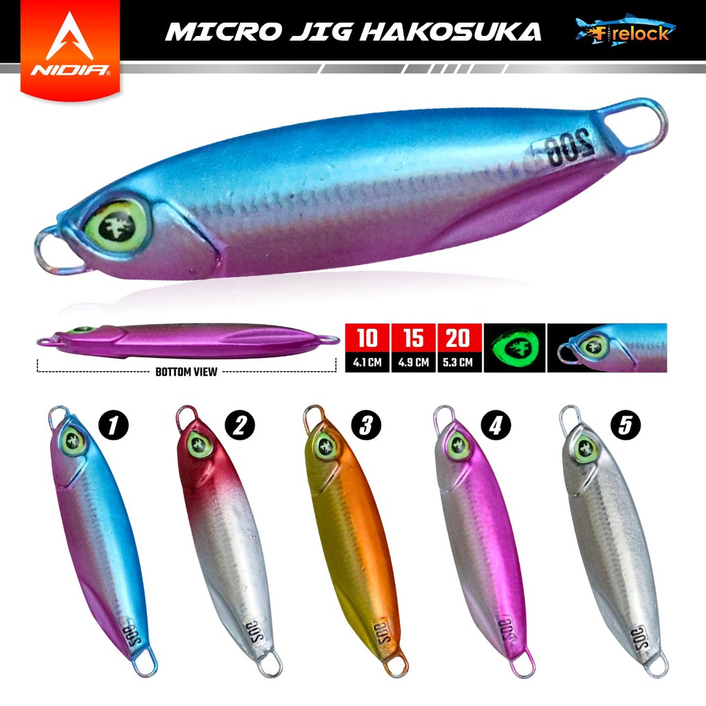 Jual METAL JIG MICRO JIG HAKOSUKA 10 - 15 - 20 GRAM | Shopee Indonesia