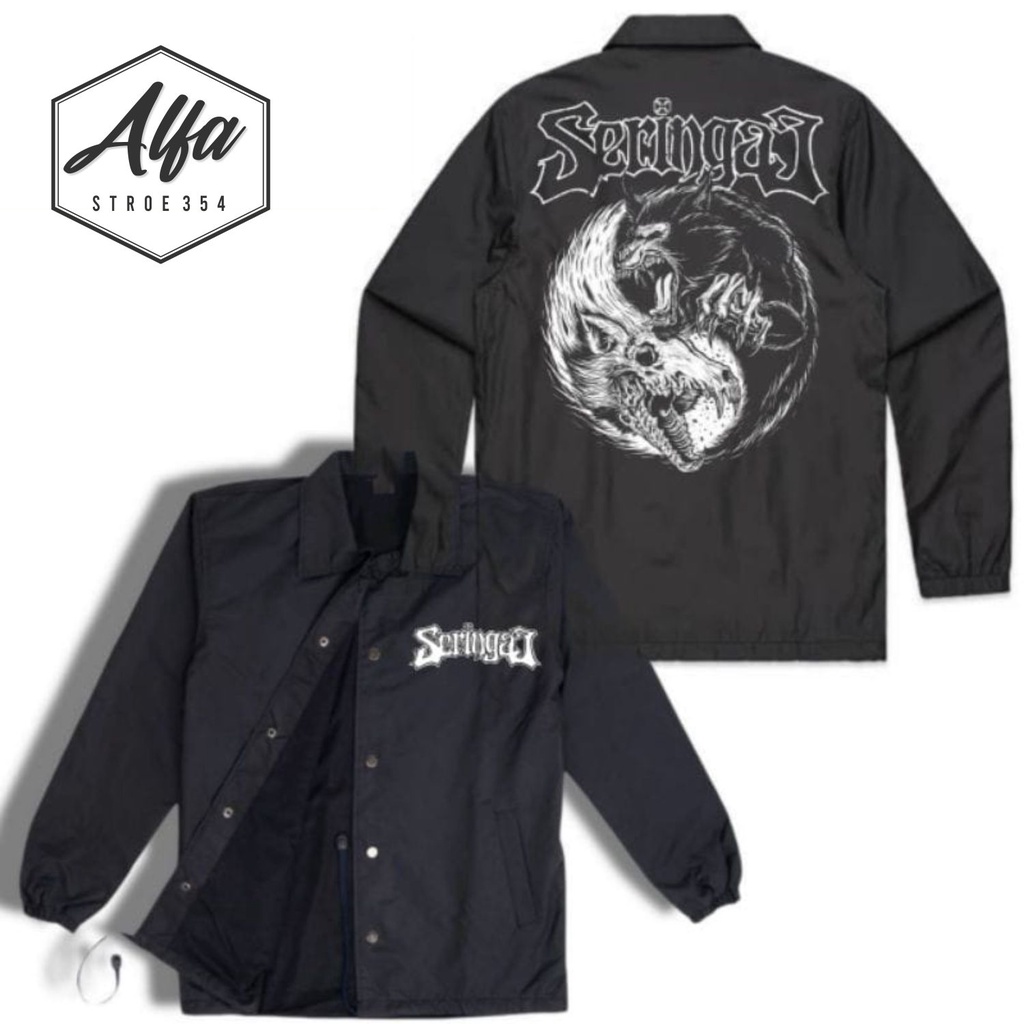 Jual Coach jaket band SERINGAI - SERIGALA MILITIA bulat logo jacket ...