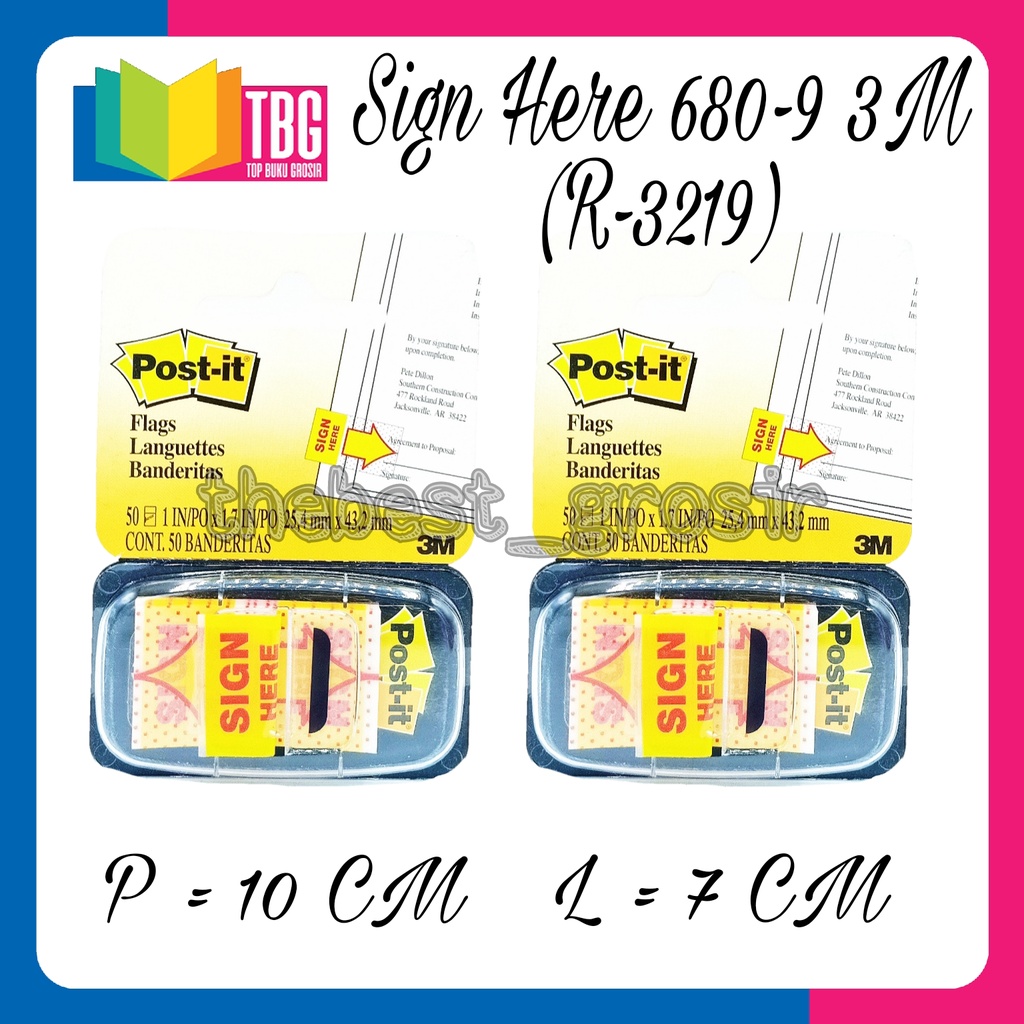 Jual SIGN HERE 680-9 3M / NOTE PLASTIK (R-3219) Indonesia|Shopee Indonesia