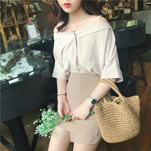 Jual Off shoulder - putih (Import China) | Shopee Indonesia