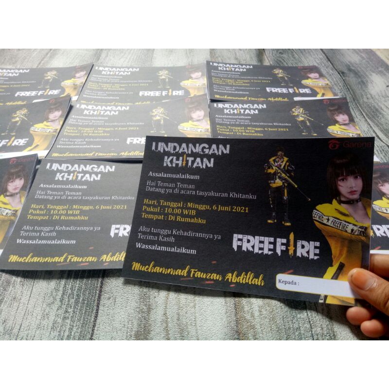Jual UNDANGAN KHITAN FREE FIRE ANAK SELEBARAN MURAH | Shopee Indonesia