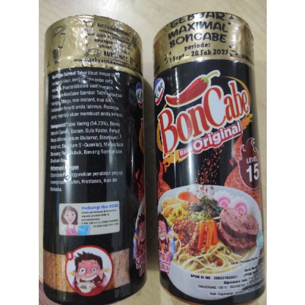 Jual BonCabe original level 15 kemasan 45g | Shopee Indonesia