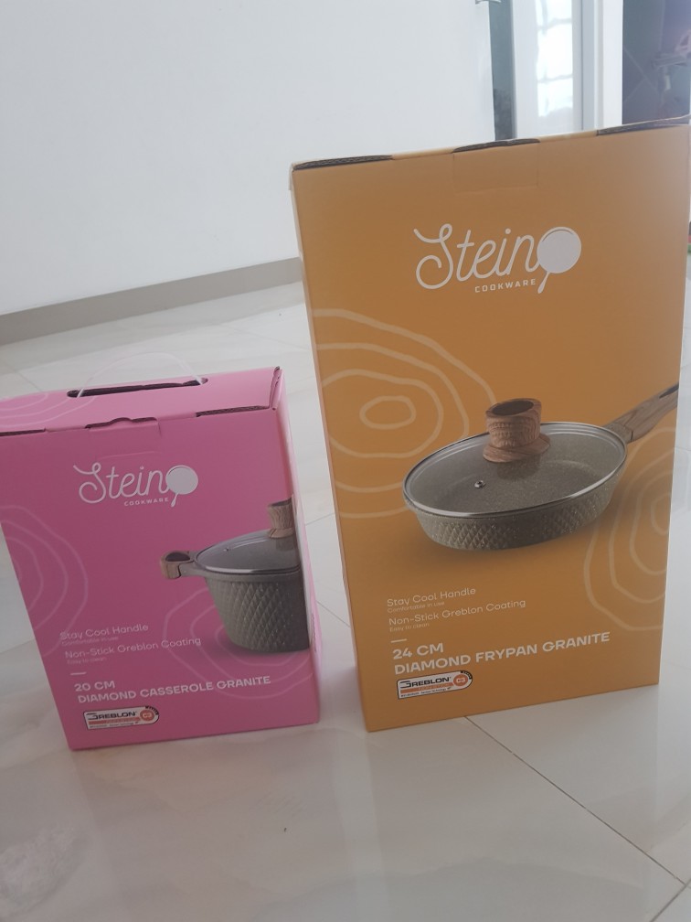 Steincookware stein granit greblon READY STOCK bulan teflon | Shopee ...