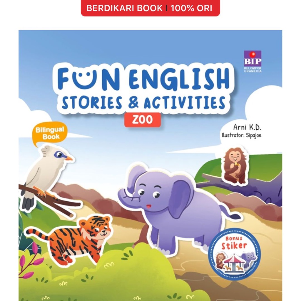 Jual Berdikari - Fun English Stories & Activity: Zoo - Gramedia | Shopee Indonesia