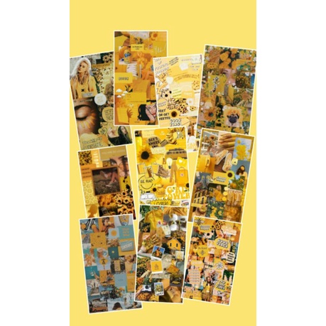 Jual (YELLOW AESTHETIC DESAIN) POSTER DINDING AESTHETIC A5 IVORY 260gr ...