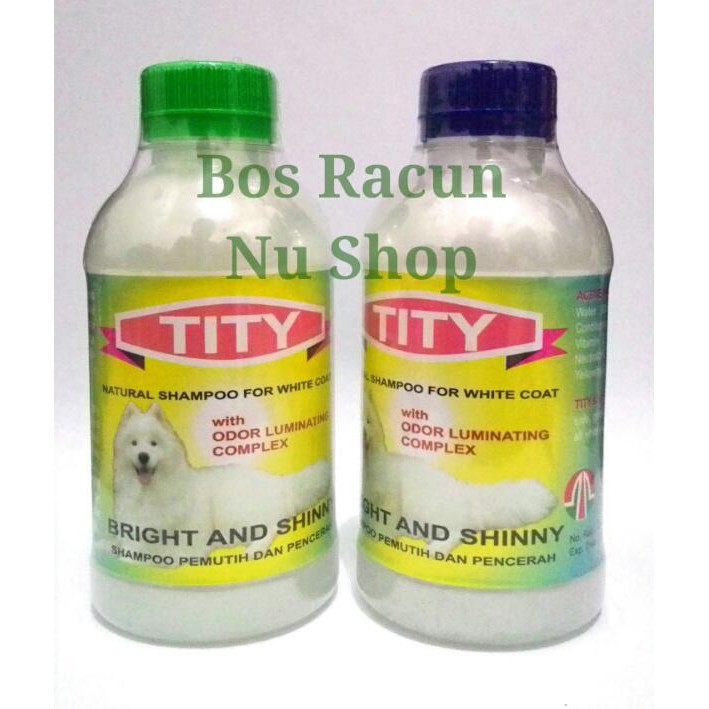 Jual Shampoo Anjing Bulu Putih TITY DOG memutihkan bulu yang menguning ...