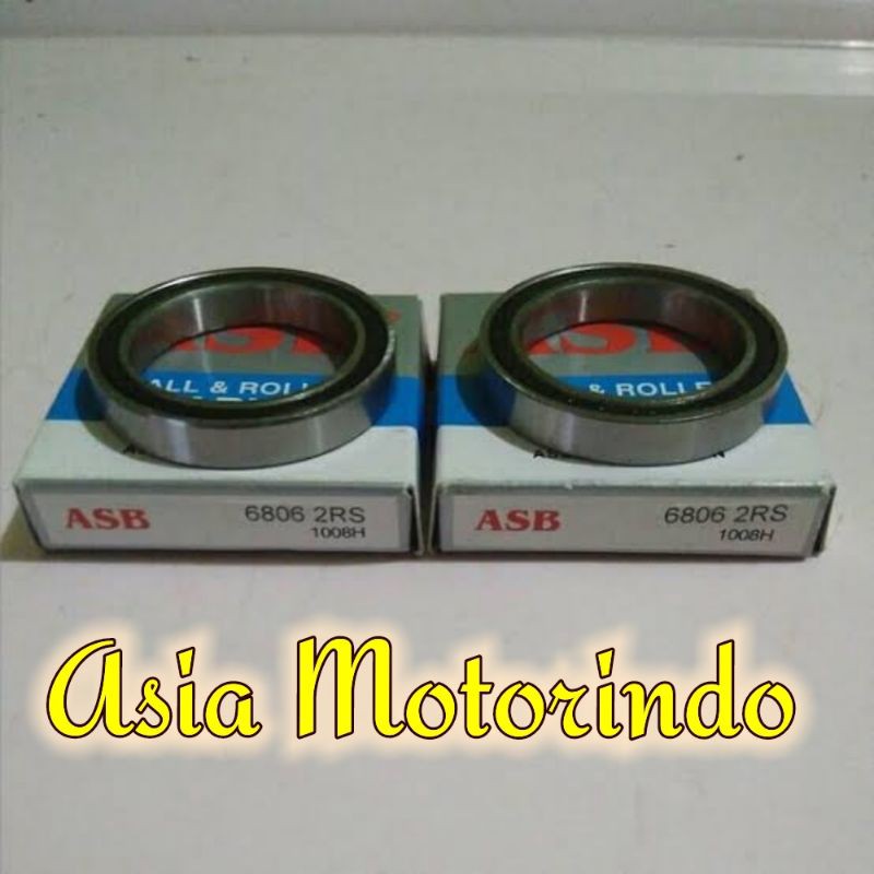 Jual bearing 6806 2RS Ball bearing klaker laher 6806 2RS ASB Bering ...