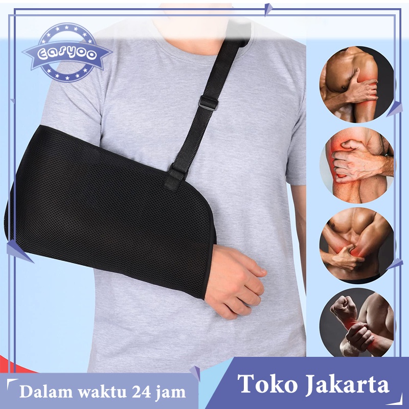 Jual Penyangga Tangan Breathable Arm Sling Support Brace Hitam ...