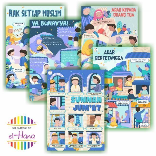 Jual Poster Adab anak Muslim Indonesia|Shopee Indonesia