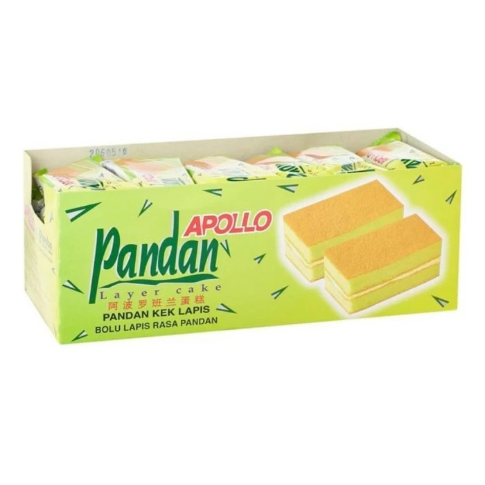 Jual Apollo Layer Cake Pandan 1box isi 24pc | Shopee Indonesia