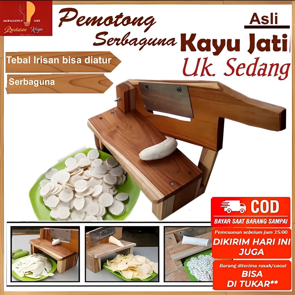 Jual PROMO KAYU JATI ALAT PENGIRIS PEMOTONG SERBAGUNA UNTUK KERUPUK DAN ...