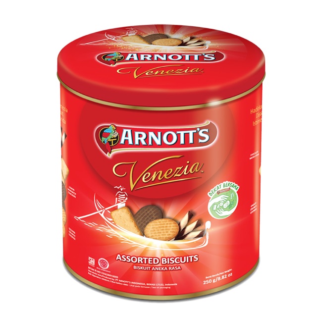 Jual ARNOTT’S Venezia Assorted Biscuit Kaleng 250 gr Indonesia|Shopee ...
