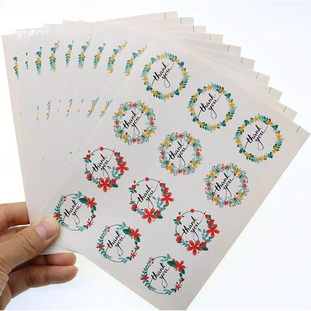 Jual Stiker Label Logo Bulat Thank You Seal Sticker Label Logo Bulat ...