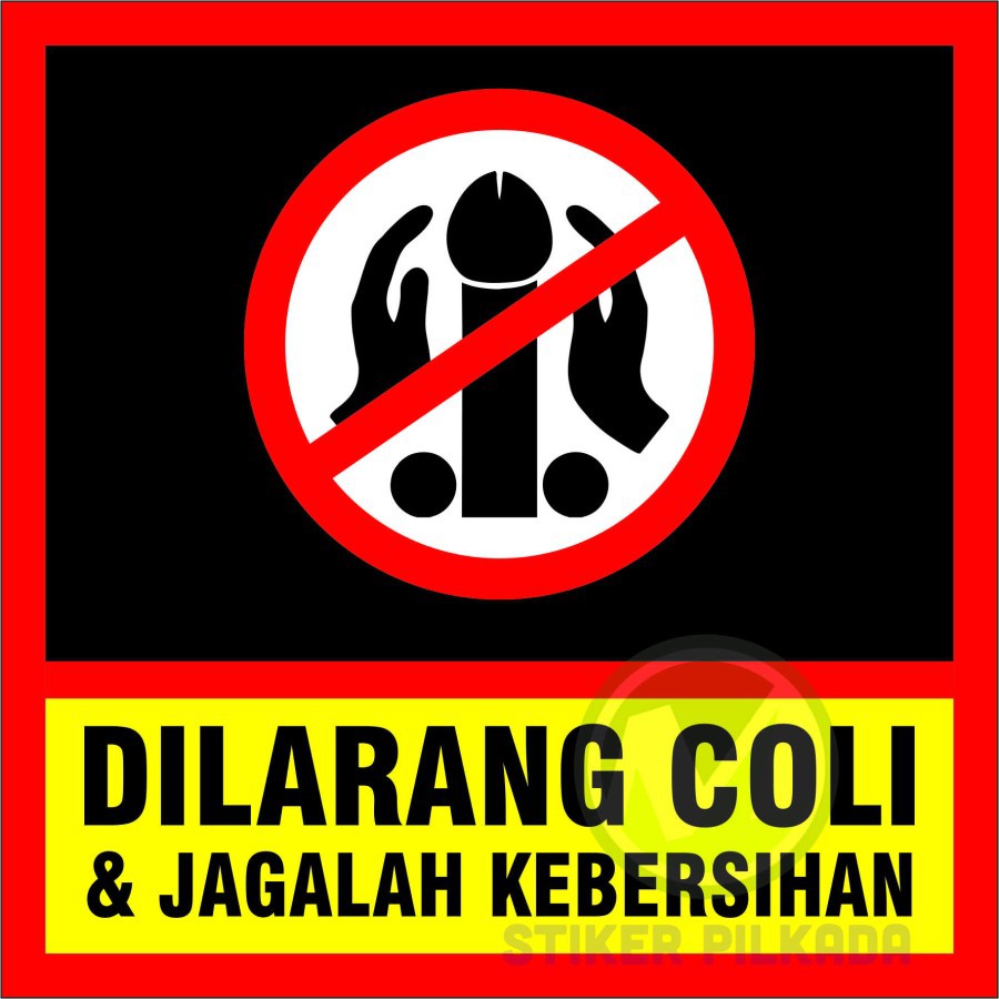 Jual STIKER VINYL DILARANG COLI 15X15CM | Shopee Indonesia