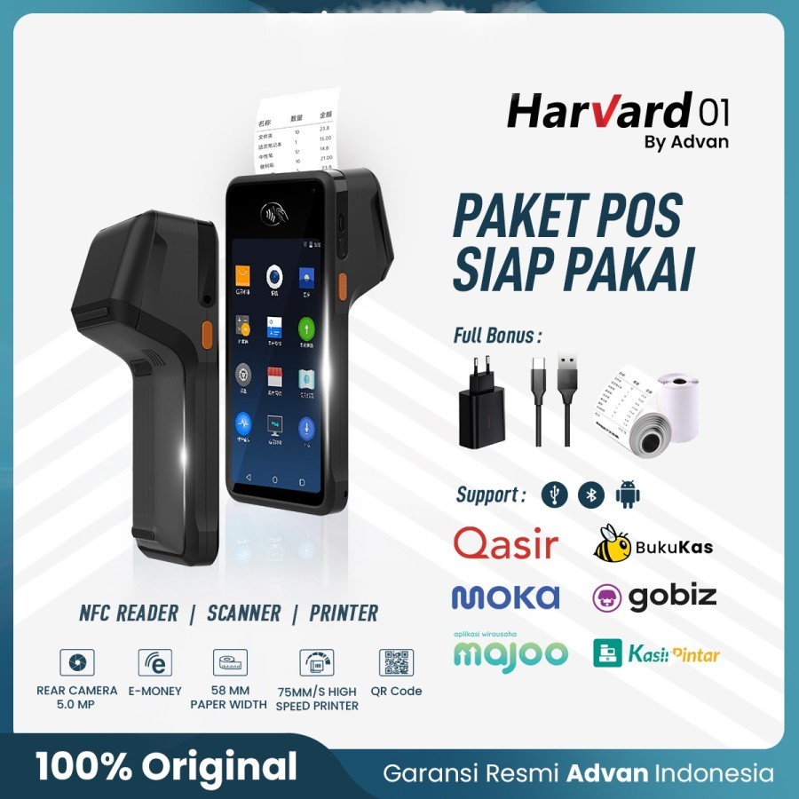 Jual Advan Harvard 01 Android Pos Thermal Printer 58MM Garansi Resmi | Shopee Indonesia