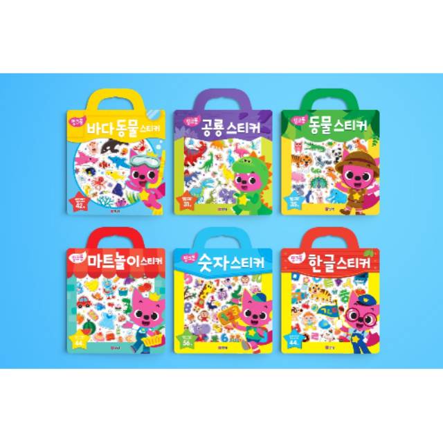 buku Stiker tas pinkfong // sticker bag Pinkfong babyshark | Shopee ...