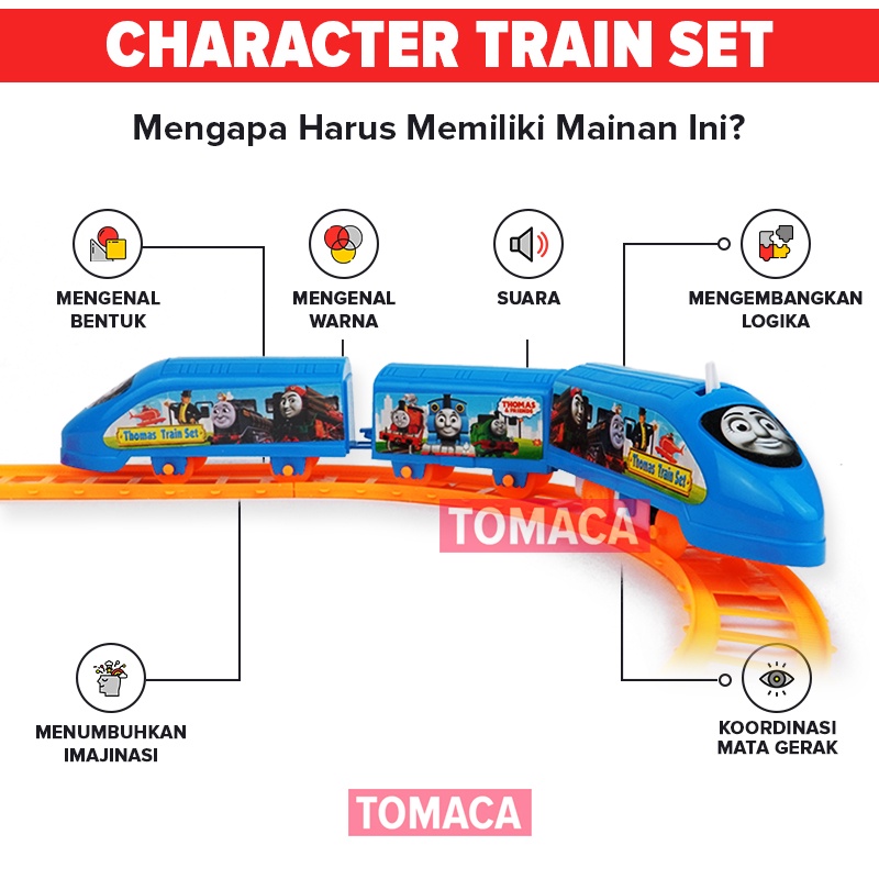 Jual Mainan Anak Kereta Api Track Electric Train Set Gerbong Kereta Listrik Thomas & Friends ...