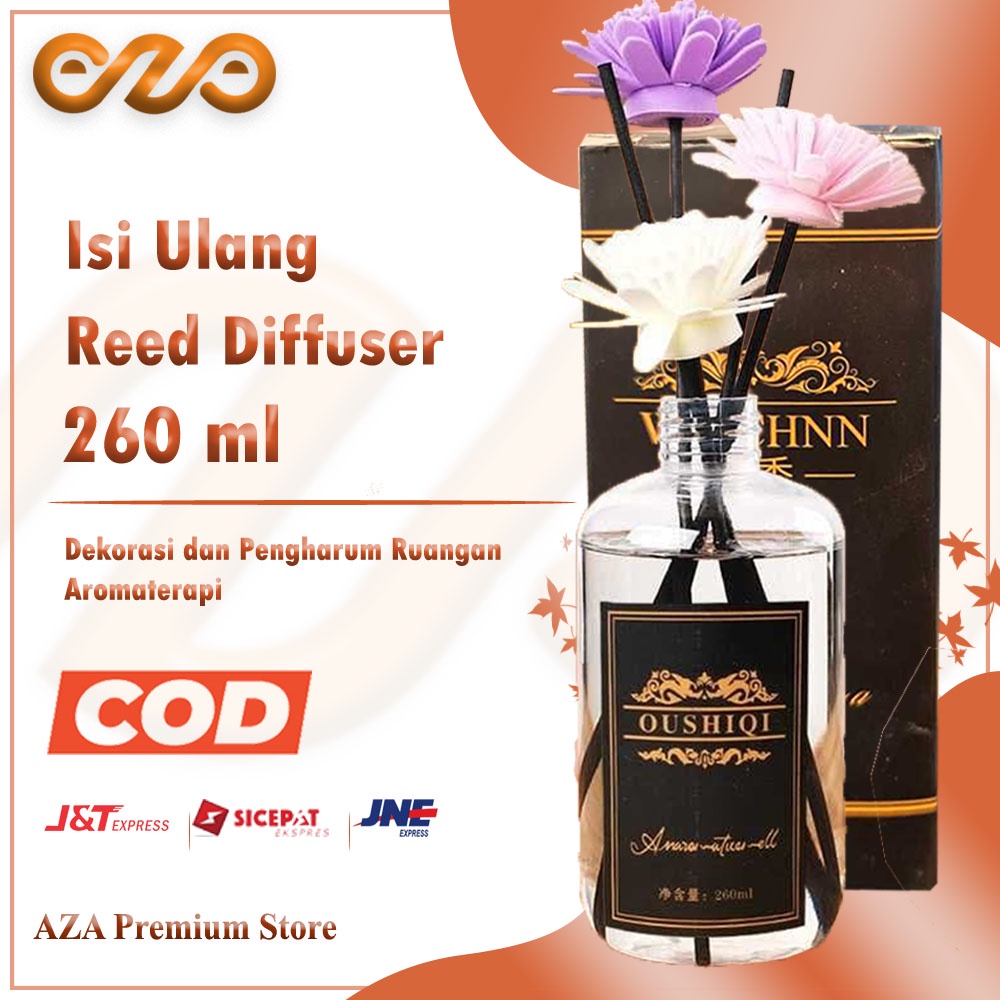 Jual Isi Ulang Reed Diffuser Aromatherapy Refill 260 ML Pengharum dan ...