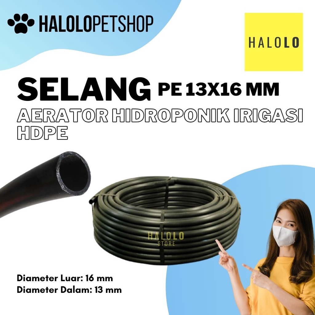 Jual Selang 16 mm PE 13 x 16mm Selang Aerator Hidroponik Irigasi HDPE | Shopee Indonesia
