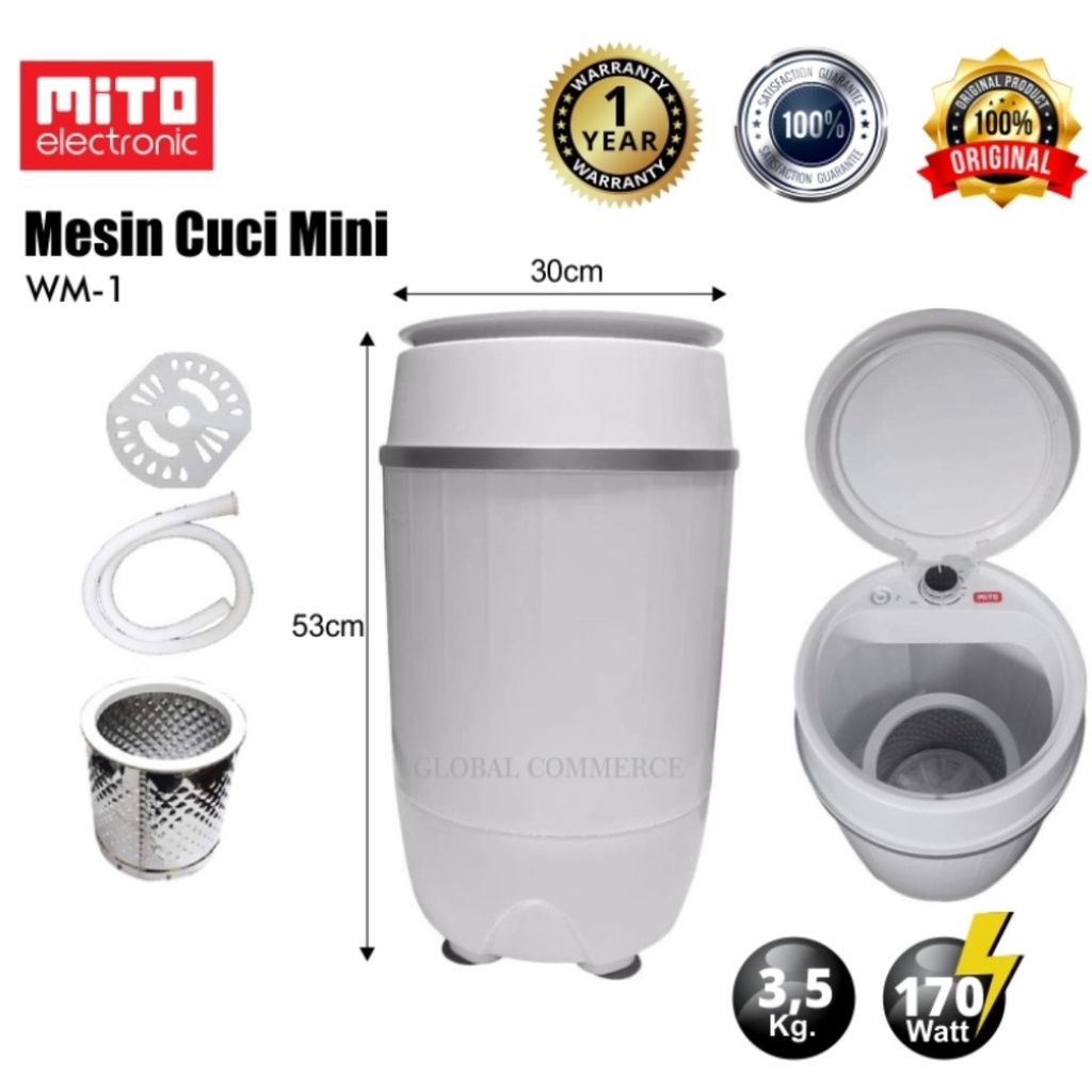 Jual Mesin cuci Mito 3.5kg WM-1 Washing Machine Portable Indonesia ...