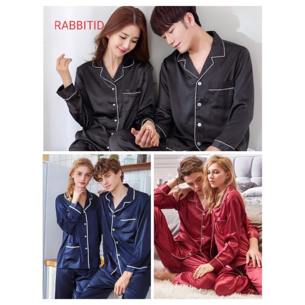 Jual paket piyama couple pp (lengan panjang celana panjang ) | Shopee ...