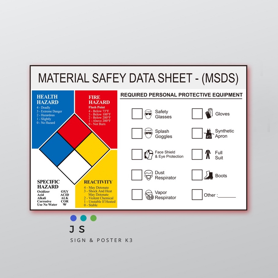 Jual STICKER K3 SAFETYSIGN - IDENTIFIKASI MSDS | Shopee Indonesia