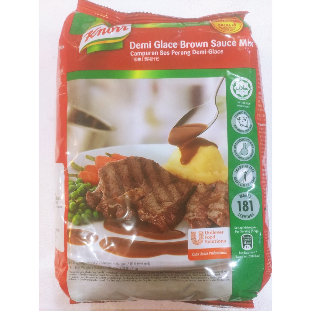Jual Knorr Saus Demi Glace / Demi Glace Brown Sauce Mix 1kg | Shopee Indonesia