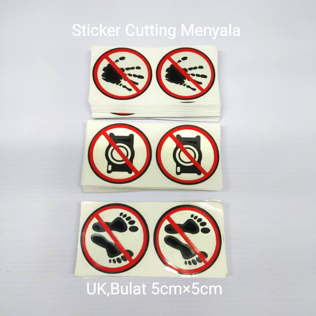 Jual Sticker cutting Sticker resin dilarang motret dilarang injak ...