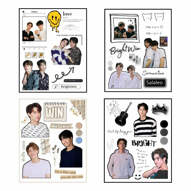 Jual BRIGHTWIN STIKER SET (Bright Win aktor Thai) Indonesia|Shopee Indonesia