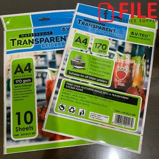 Jual Kertas Stiker Foto Transparan V-tec / Waterproof Transparent ...