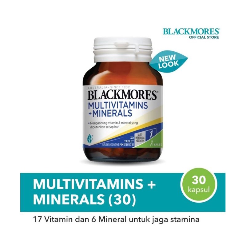 Jual Blackmores Multivitamins + Minerals 1 Tablet Sehari Isi 30 Tablet | Shopee Indonesia