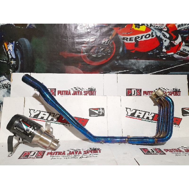 Jual Knalpot Yakuza H2 Header Bluemoon Custom 4Silinder for Honda ...