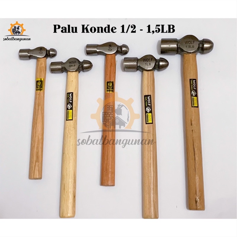Jual PALU KONDE 1/2 - 2 LB GAGANG KAYU MERK WOLF FUKUDA | Shopee Indonesia