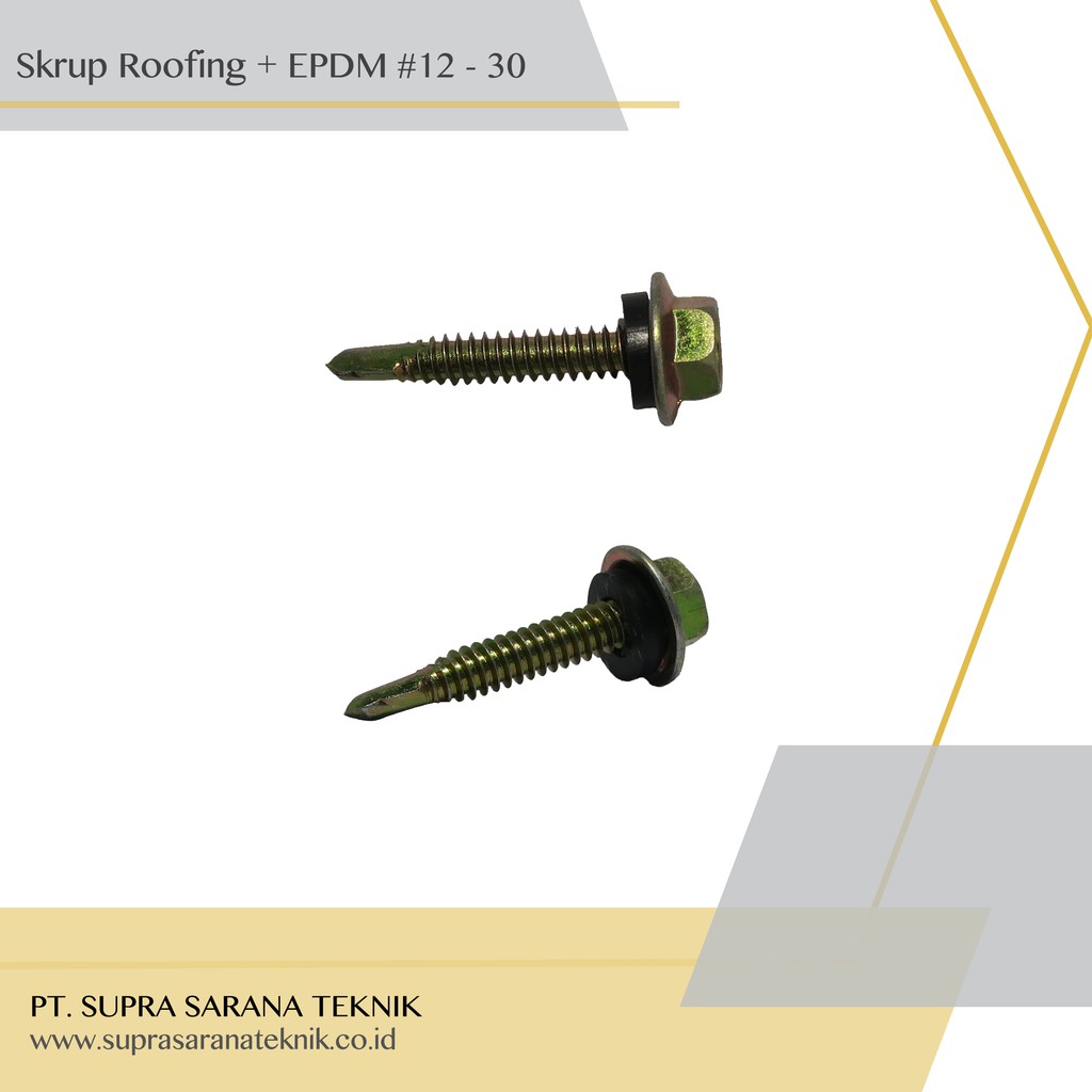 Jual Baut Roofing Atap Spandek 12 x 30 Skrup SelfDrilling Screw Baja ...