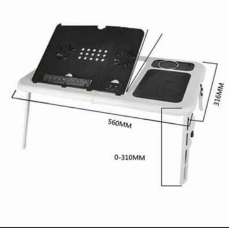 Jual Meja lipat laptop portabel dengan kipas pendingin | Shopee Indonesia