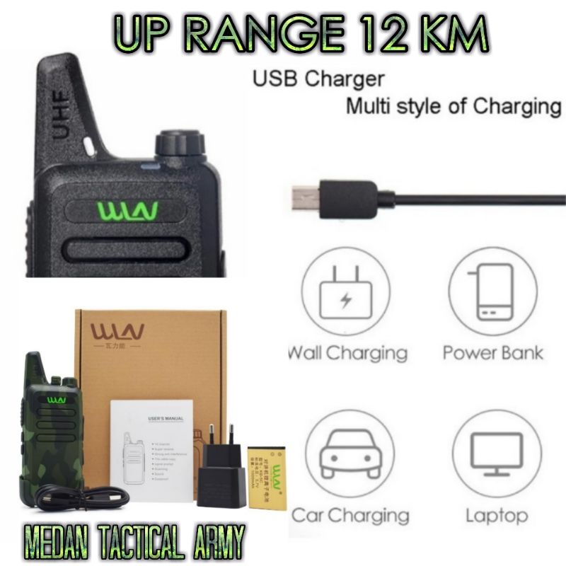 Jual HT WLN UHF KD-C1 Walkie Talkie Radio WLAN Klip Besar T1 Black ...