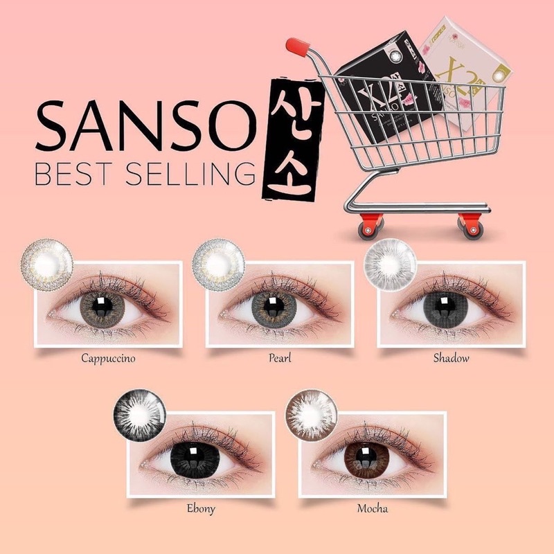 Jual Softlens X2 SANSO MOCA / EXPRESSO / EBONY / ONYX / SHADOW / CAPPUCINO / RADIANCE / PEARL ...