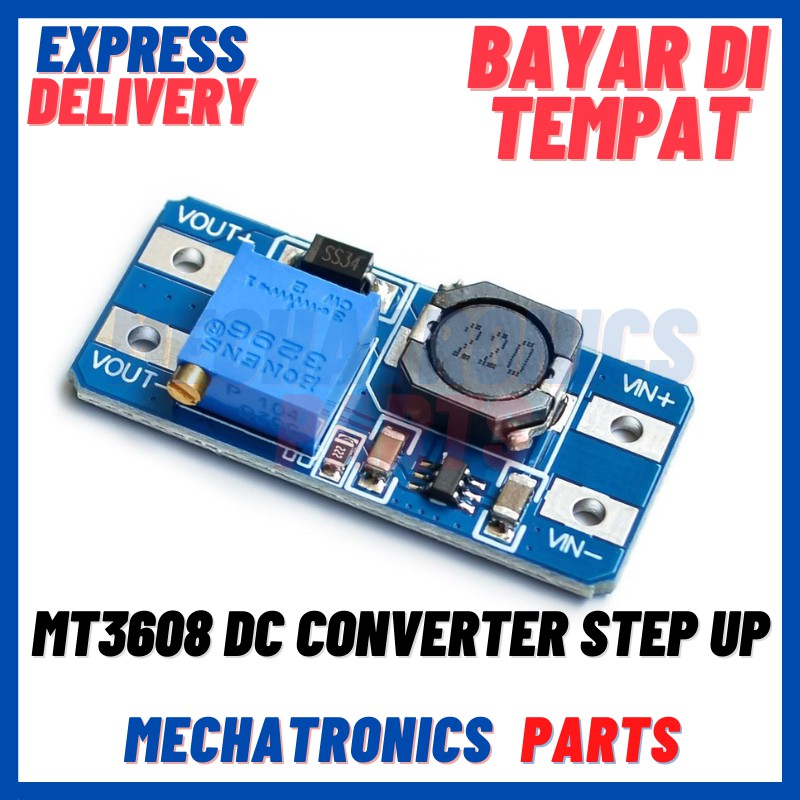 Jual STEP UP MODULE MT3608 ADJUSTABLE STEP UP BOOST DC 2A 2V-24V TO 5V-28V Indonesia|Shopee ...
