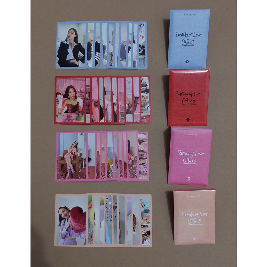 Jual OFFICIAL PRE ORDER BENEFIT PHOTOCARD POB PC TWICE FORMULA OF LOVE O+T