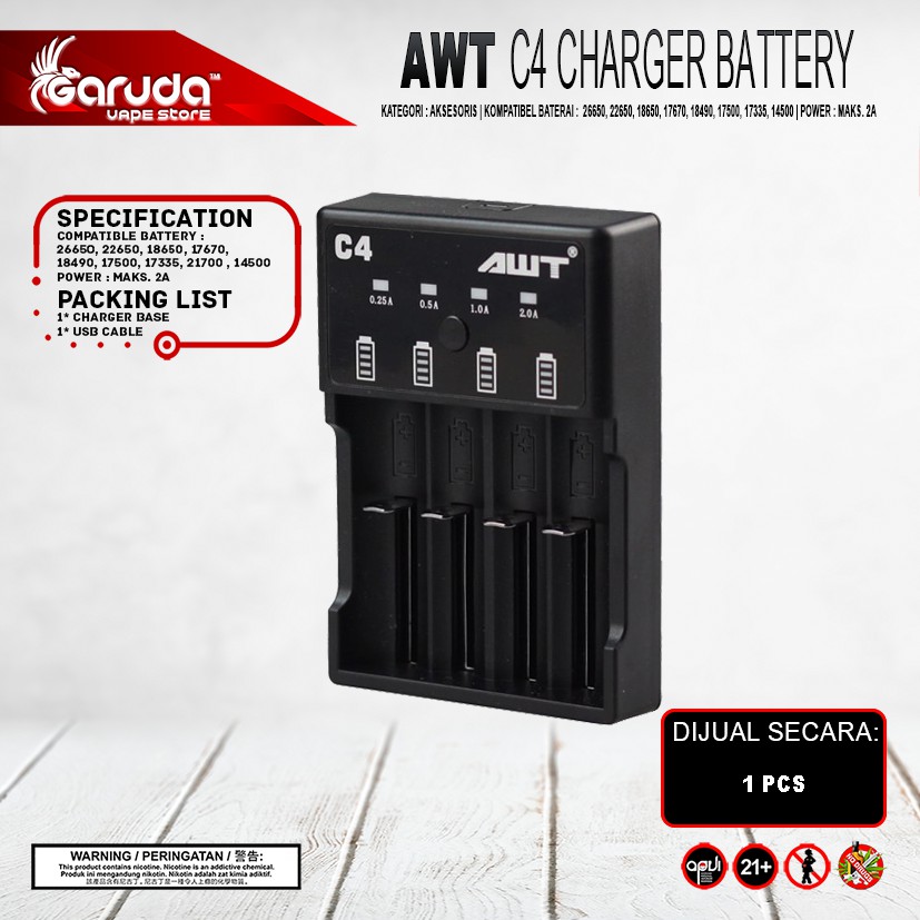 Jual Charger Battery AWT C4 100% Authentic | Shopee Indonesia