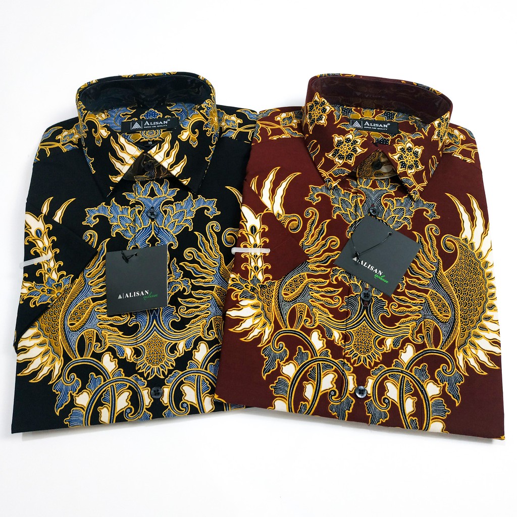 Jual Kemeja ALISAN Batik Regular Lengan PENDEK ( seri SAYAP ) | Shopee ...