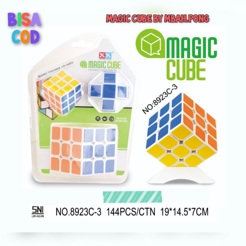 Jual rubik kotak magic cube 3 x 3 puzzle kota warna isi 3 | Shopee ...