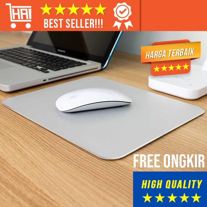 Jual ALAS MOUSE KECIL MOUSEPAD POLOS MOUSE PAD SILVER METAL MOUSEPAD ...