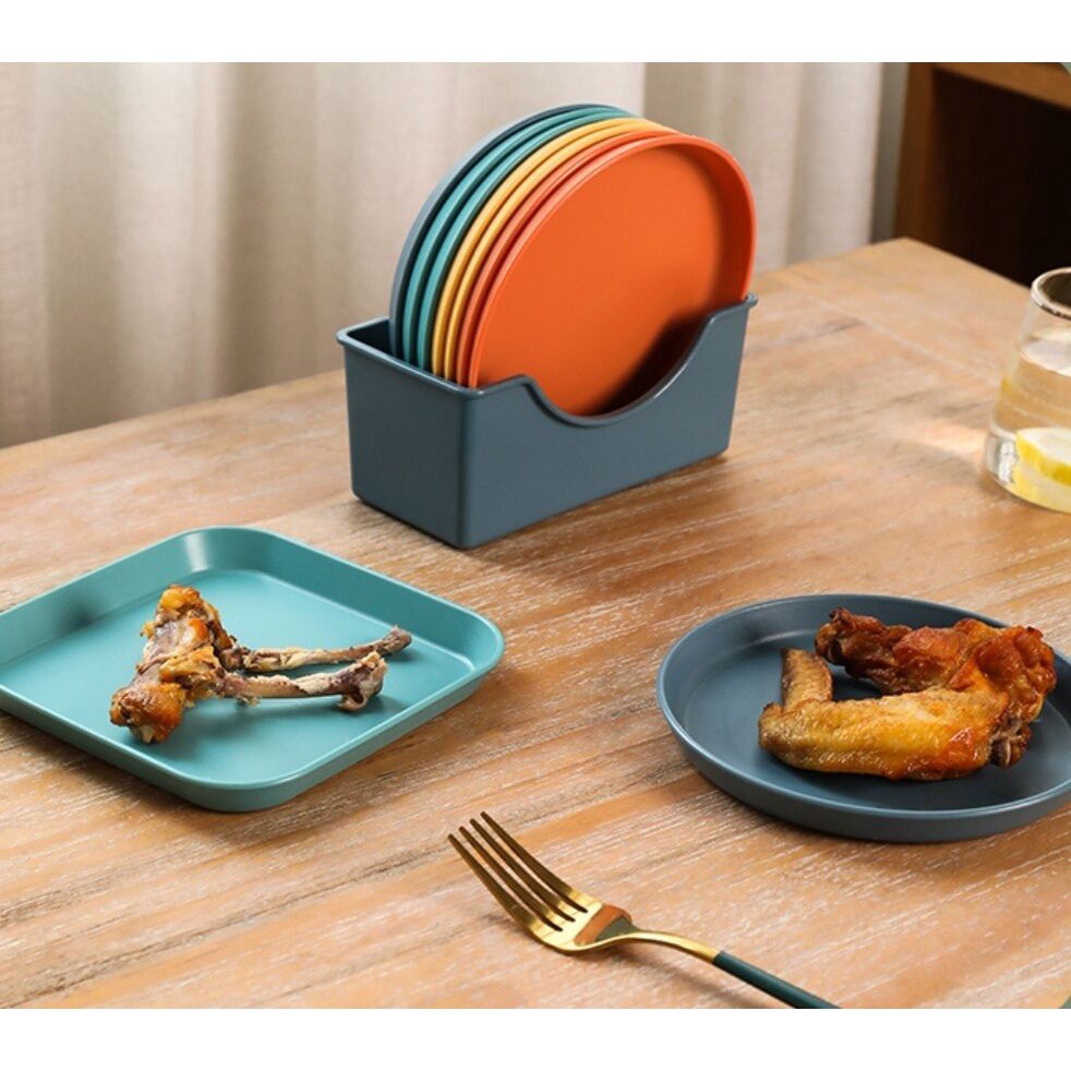 Jual Piring set (8 piring 1 wadah ) Piring snack Piring Kue Ulang Tahun ...