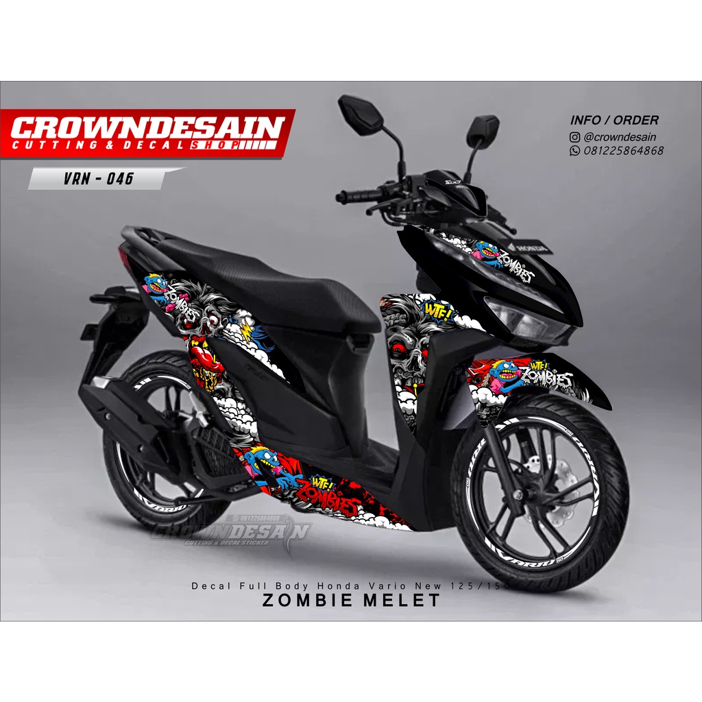 Jual Decal Vario New Fullbody 2018 - ZOMBIE MELET - Sticker Decal New ...