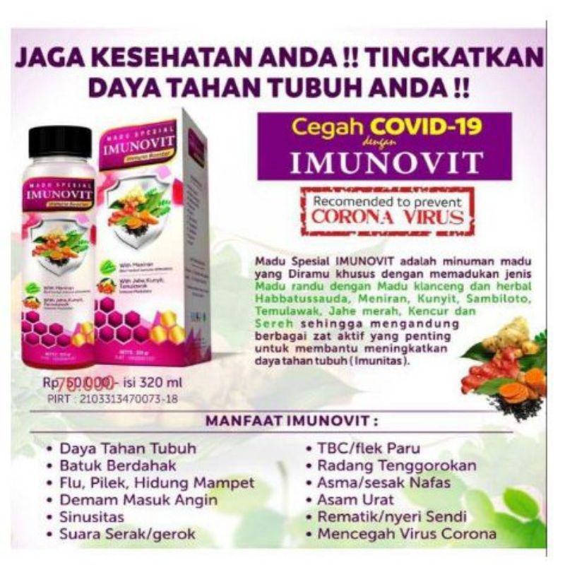 Harga Imunovit Terbaru Mei 2024 |BigGo Indonesia